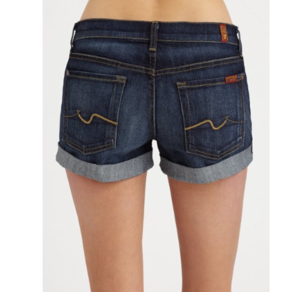 7 For All Mankind | Shorts | 7 For All Mankind Roll Cuff Denim Shorts ...